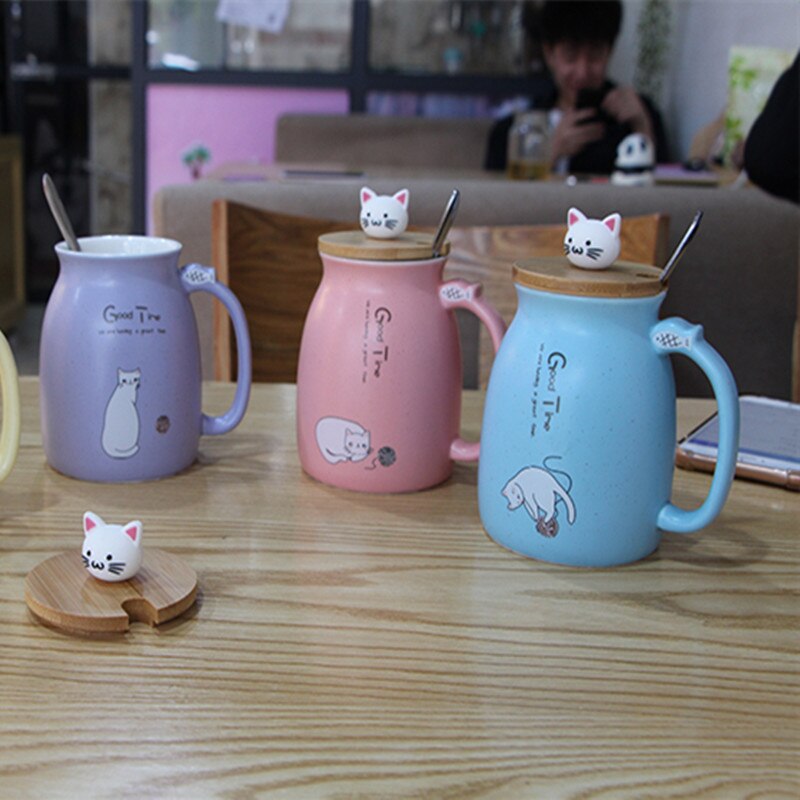 Cartoon Ceramic Mug female student Office Home Per... – Grandado