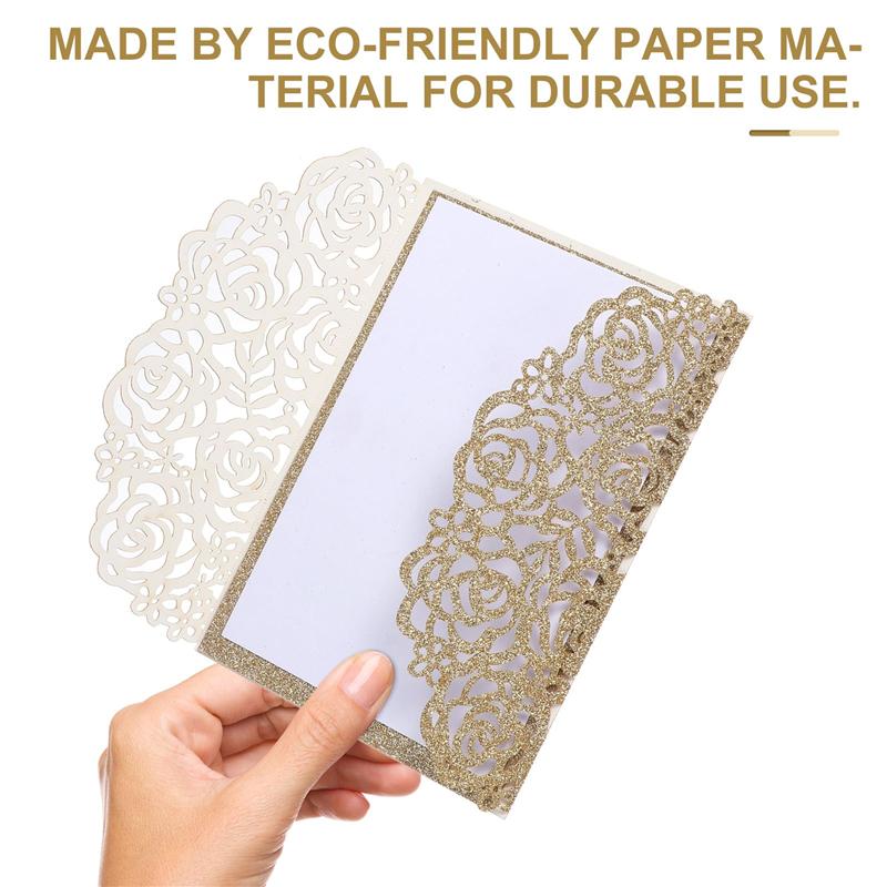 5 Set Wedding Invitations Envelop Lovely Paper Inv... – Grandado