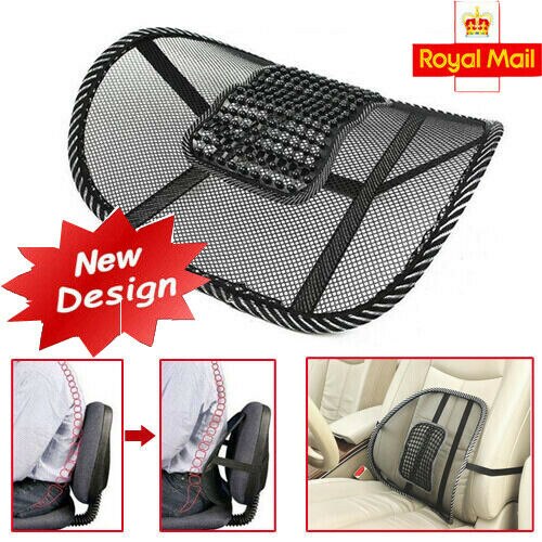 Chair Back Support Massage Cushion Mesh Relief Lum... – Grandado