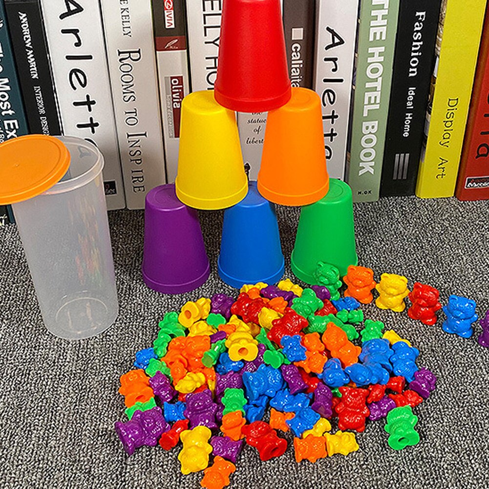 Early Education Toy Rainbow Weight Counting Bear C... – Grandado