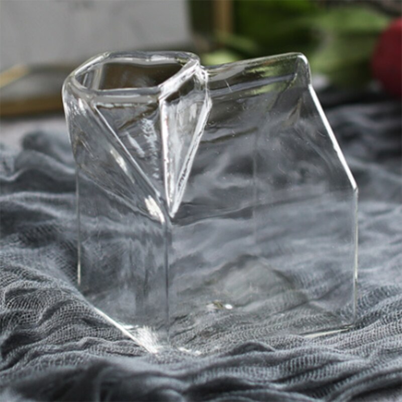 1 piece 350ML square milk glass milk box glass mug... – Grandado