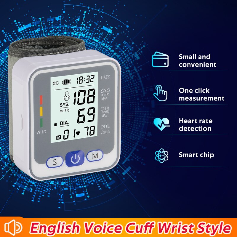 Smart Arm Blood Pressure Monitors Cuff LCD Display... – Vicedeal