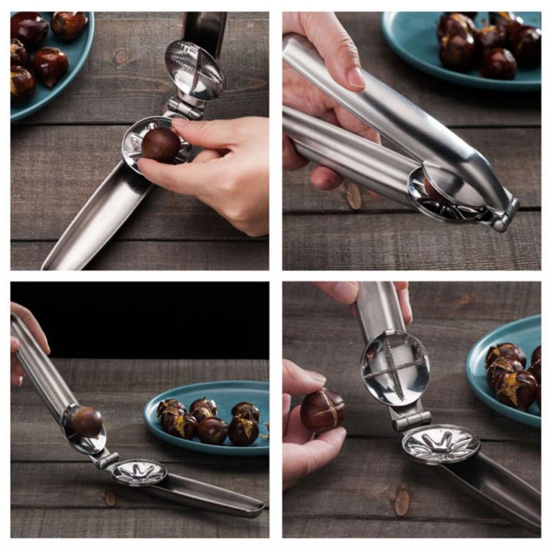 Multifunctional 2 In 1 Stainless Steel Chestnut Cl... – Grandado