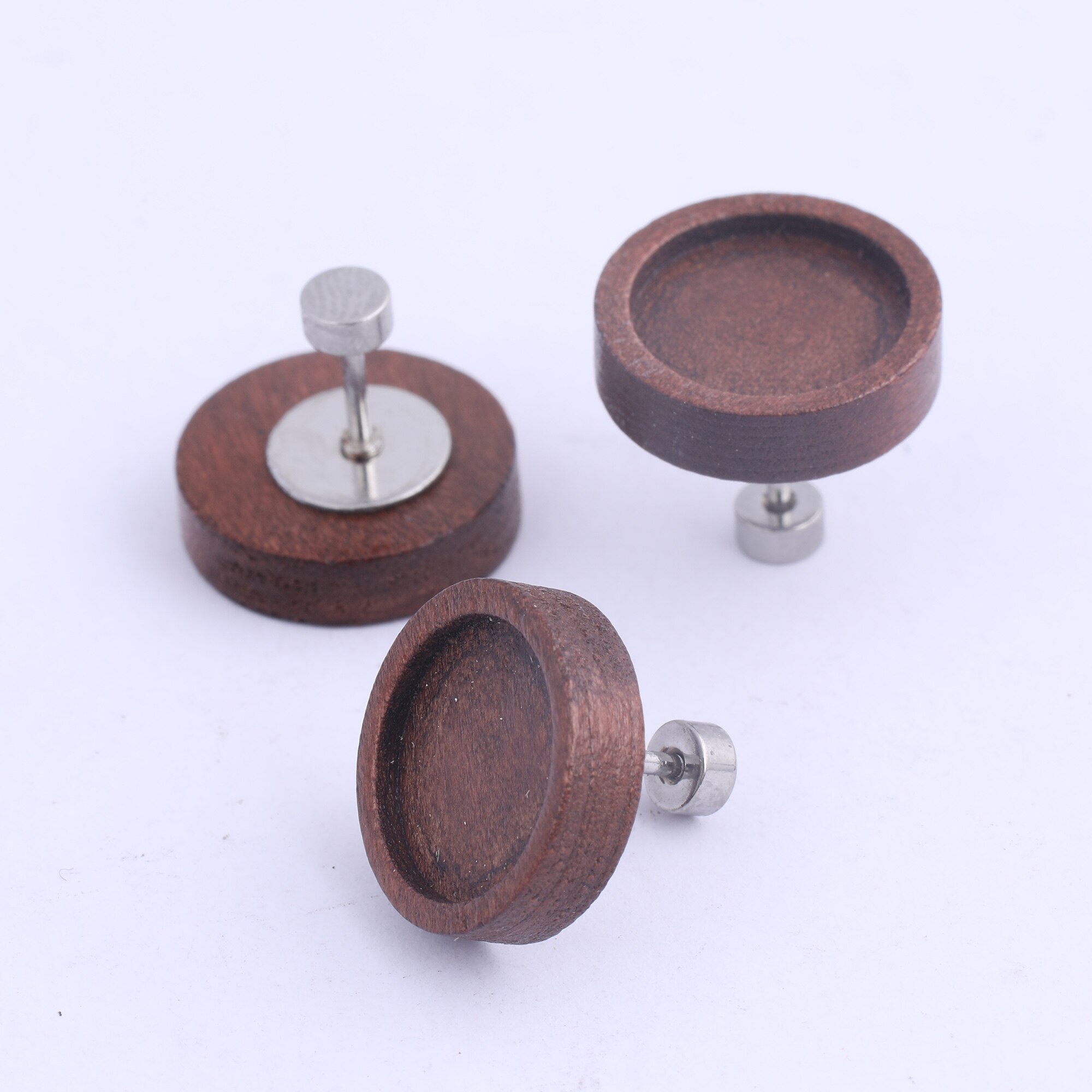 10 stücke Fit 12mm Holz Cabochon Ohrring Rohlinge ... – Grandado