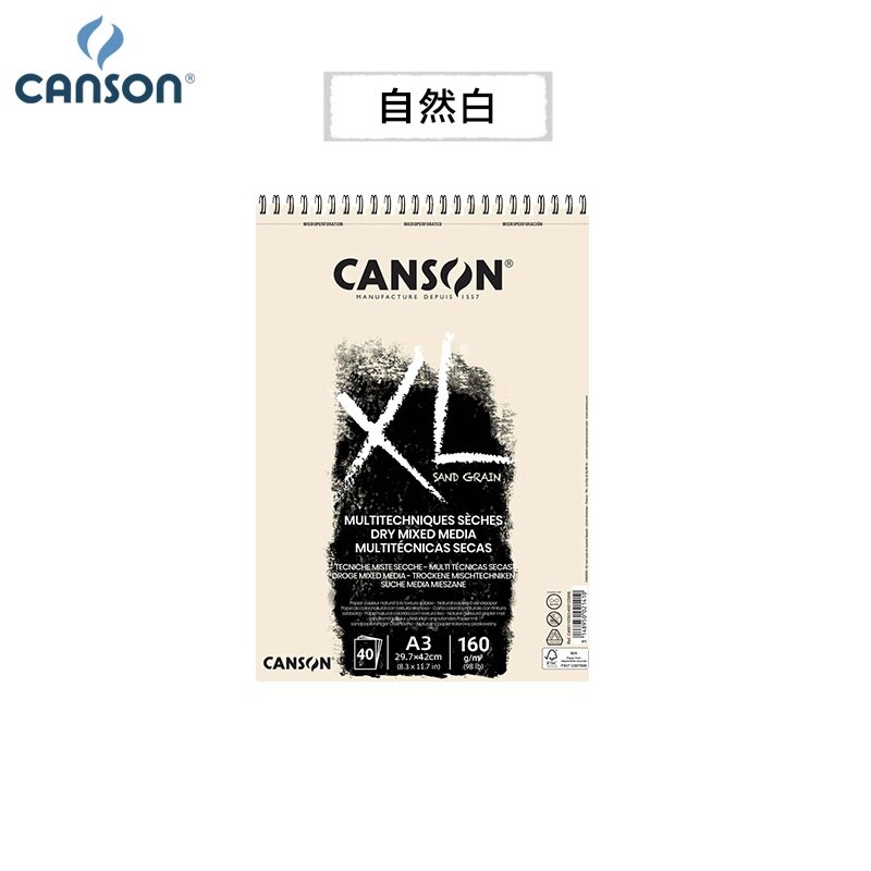 French CANSON Sketchbook XL series matte gray natu... – Grandado