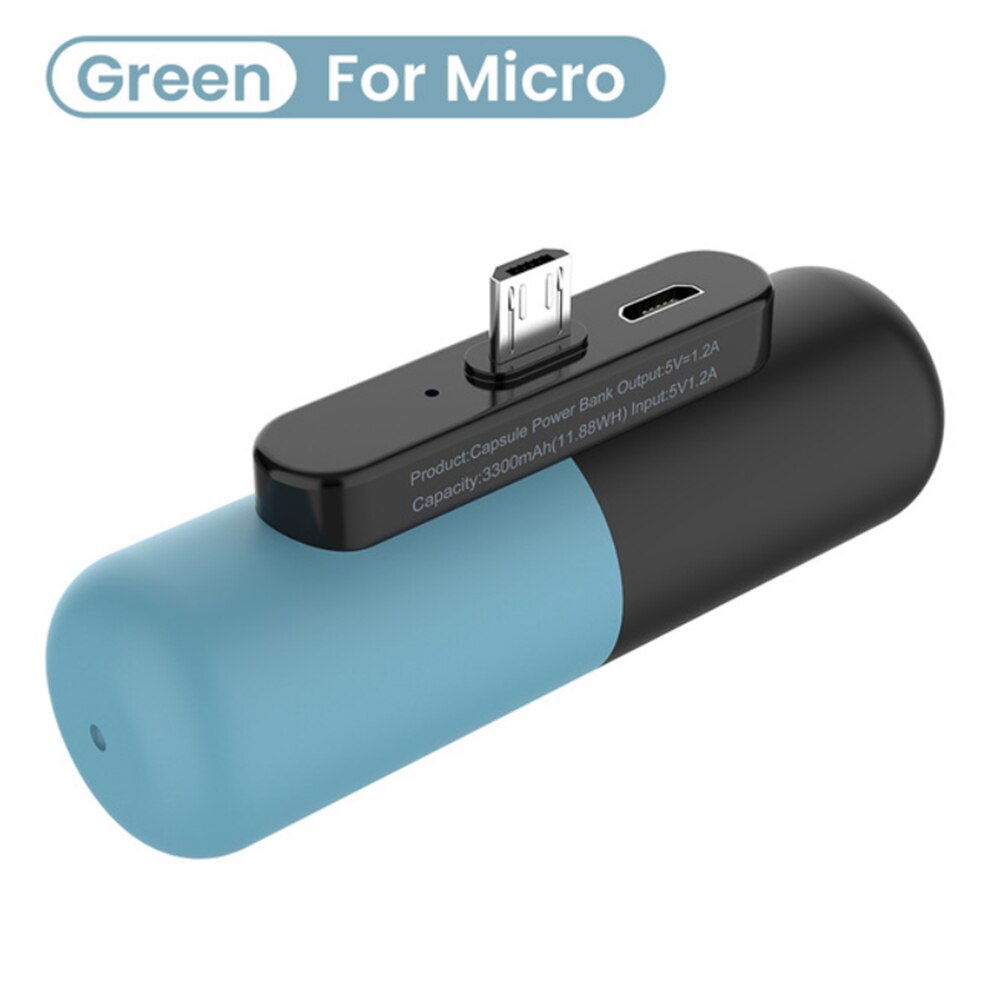 3300mAh Capsule Mini Power Bank For iPhone Samsung... – Vicedeal
