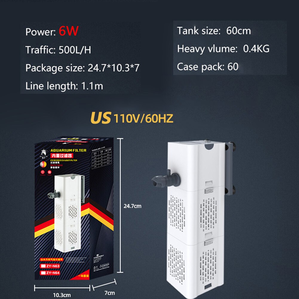 4in1 Silent Fish Tank Air Oxygen Internal Pump Wav... – Grandado
