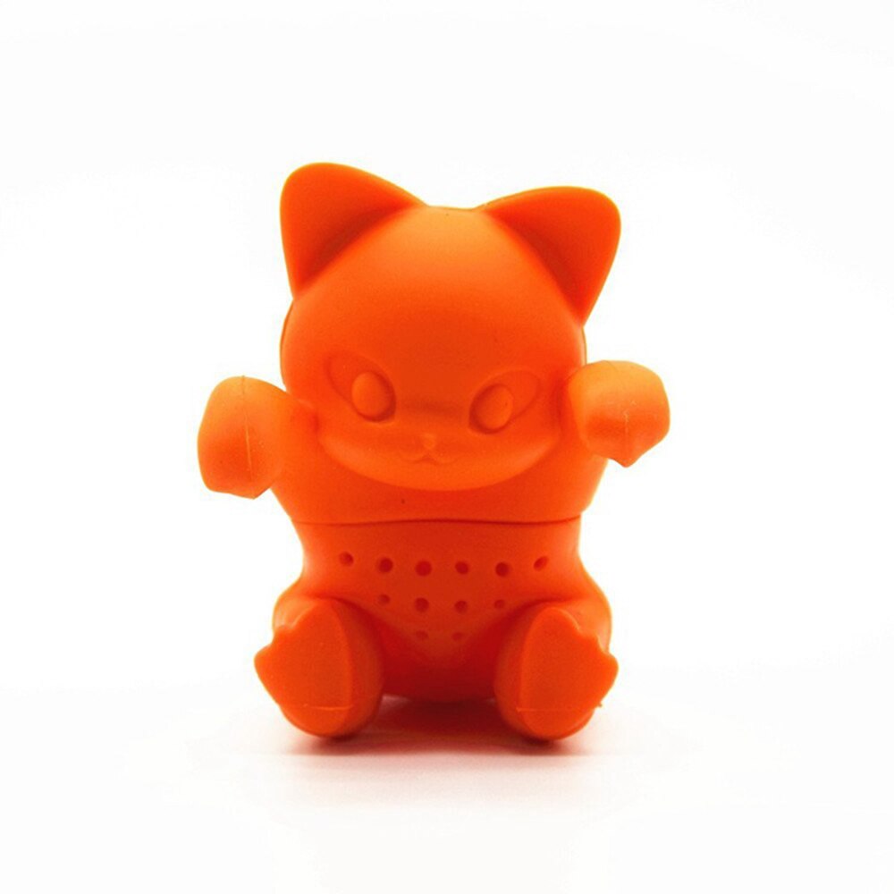 Silicone Orange Cat Tea Infuser Reusable Filter Di... – Grandado