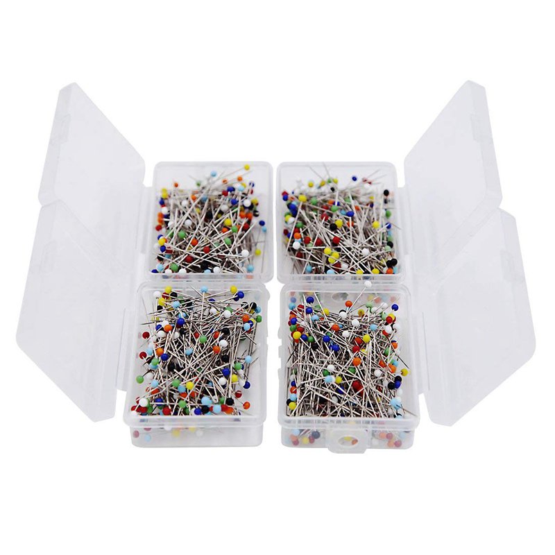 1000 Pieces Sewing Pins,1.5 Inch Multi-Color Glass... – Grandado