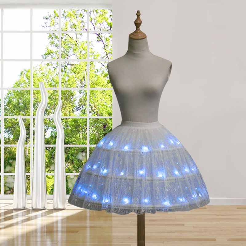 Women Lolita Cosplay Tulle Skirt Adjustable LED Li... – Grandado