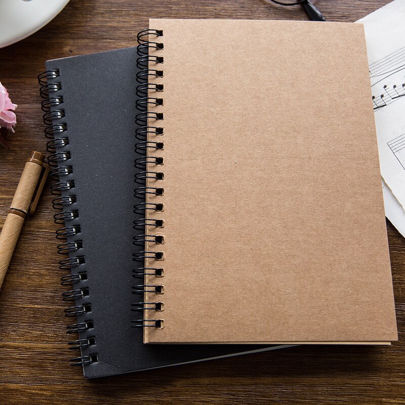 THE9 Khaki Black Sketchbook Spiral Notebook Inner ... – Grandado