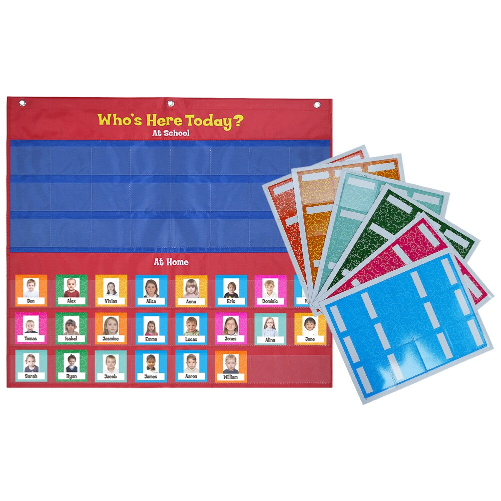 Attendance Pocket Chart Classroom Management Pocke... – Grandado