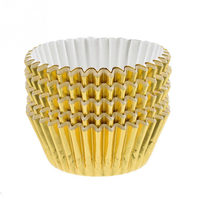 100PCS/Box Aluminum foil Paper Cake Cup Cupcake Ca... – Vicedeal