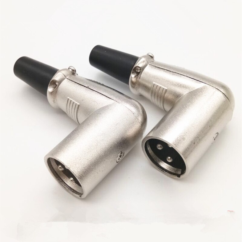 2Pcs 3Pin XLR Adapter 90 Degree L Type 3-pole XLR ... – Grandado