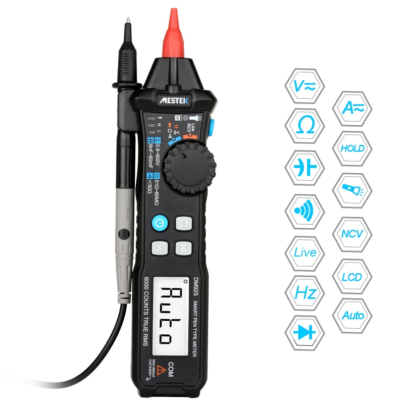 Handheld Pen Type Digital Multimeter 6000 Counts DC/AC Voltage Meter ...