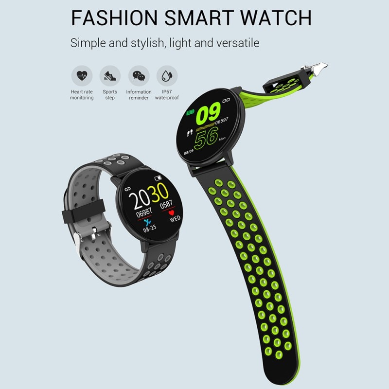 W8 Smart Watch Round Heart Rate Monitor Fitness Tr... – Vicedeal