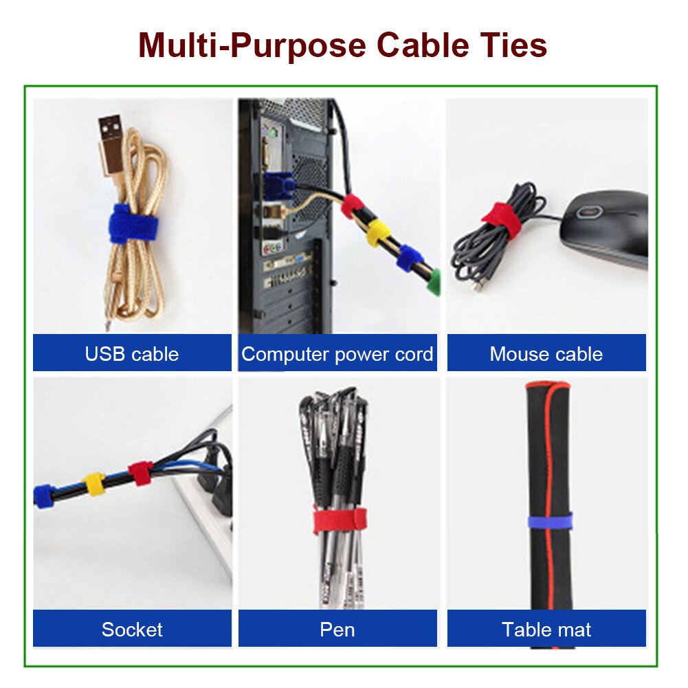 10Pcs Reusable Cable Cable Organizer Nylon Cable T... – Grandado