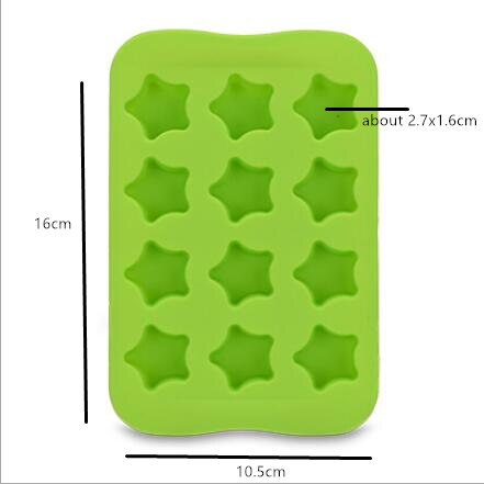 12 Grid Siliconen Chocolate Mold Lade Star/Hart/Ro... – Grandado