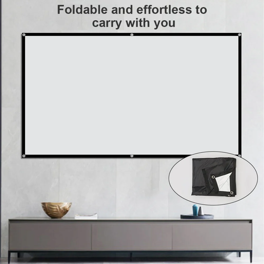 LEJIADA Projector Screen 60-150inch White Milk Shr... – Grandado