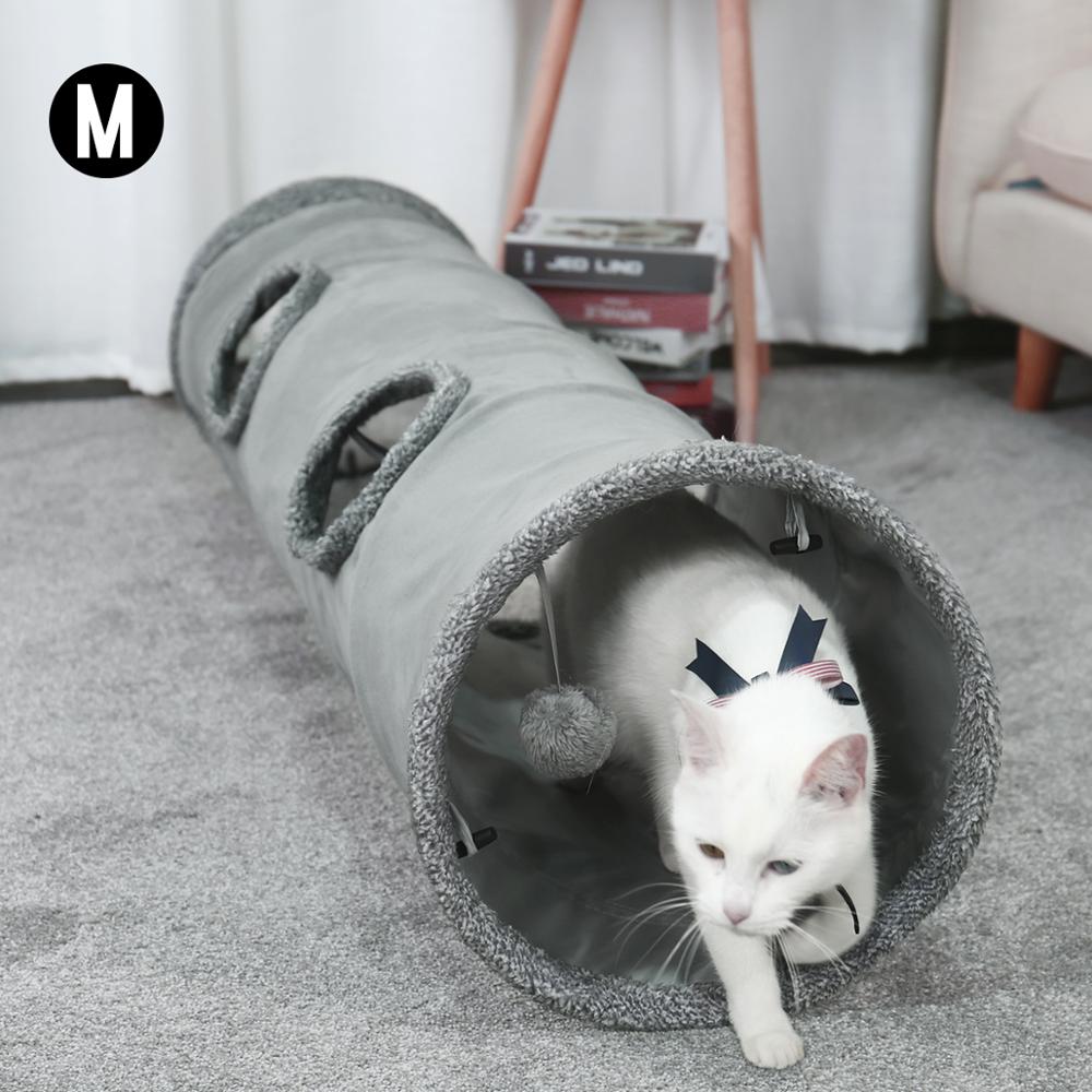 2 in1 Pet Cat Tunnel Toy with Mat Playing Tube wit... – Grandado