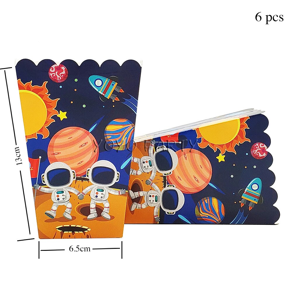 6Pcs Popcorn Doos Voor Kids Astronaut Ruimteschip ... – Vicedeal