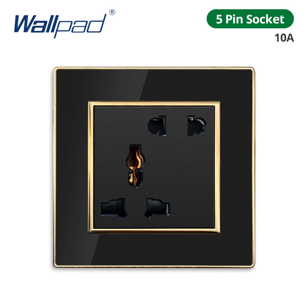 Wallpad EU Outlet With USB Black Acrylic Panel Wit... – Grandado