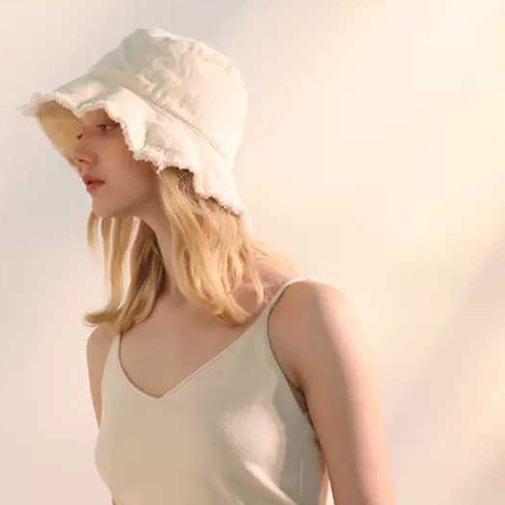 Summer Washed Denim Sun Hat Women Tassel Floppy Ca... – Grandado