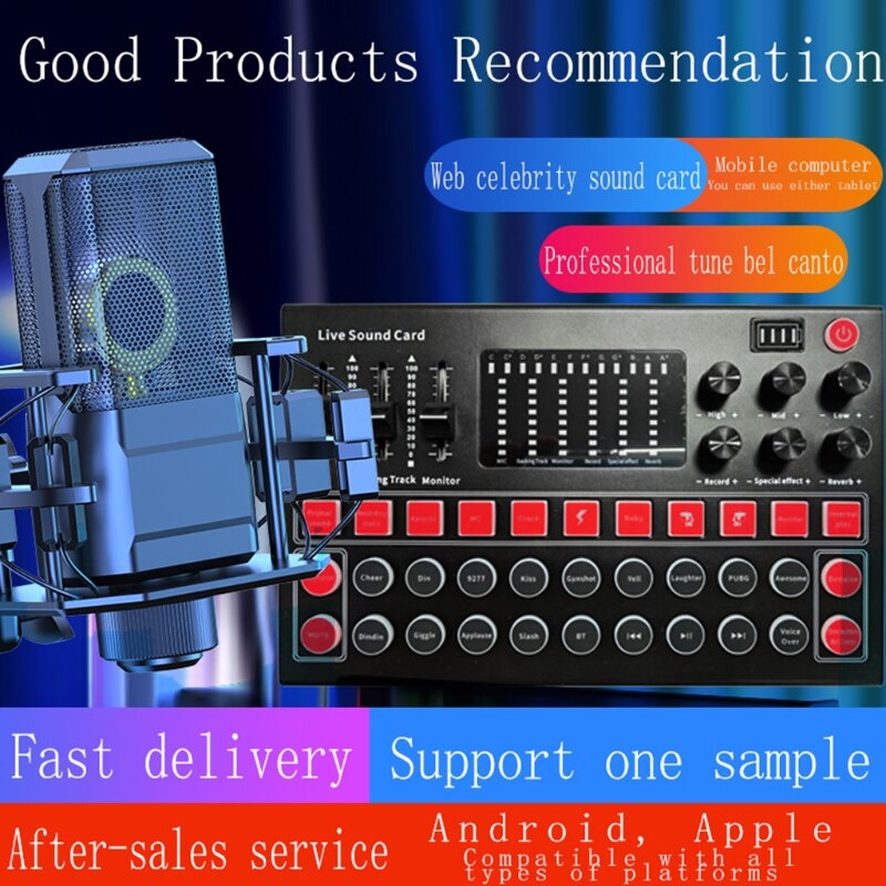 Microphone Sound Mixer Sound Card Audio Mixing M9 ... – Grandado