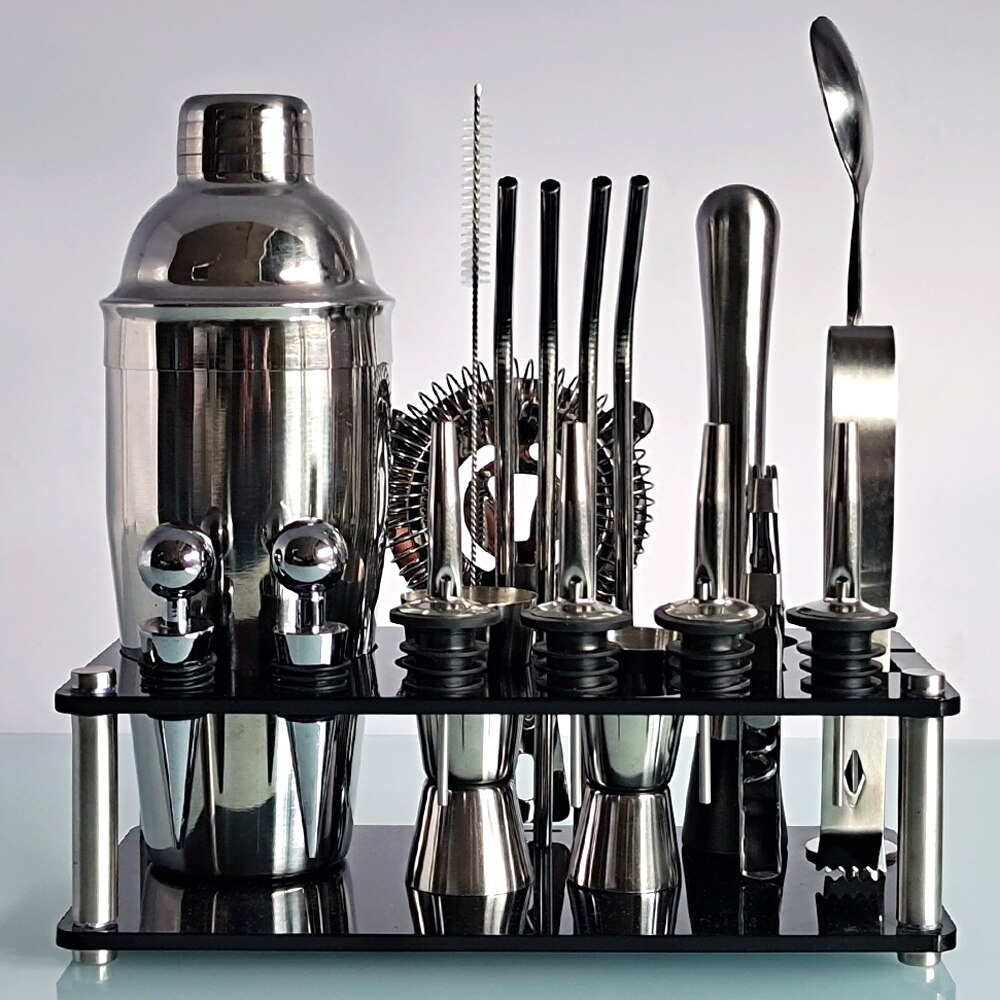 Bartender Kit 20-Piece Cocktail Shaker Set Acrylic... – Grandado