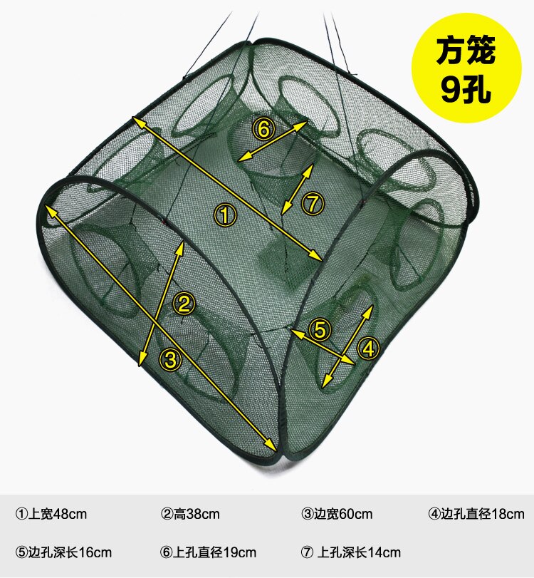 Automatic Fishing Cage Bucket Shrimping Net Foldin... – Grandado