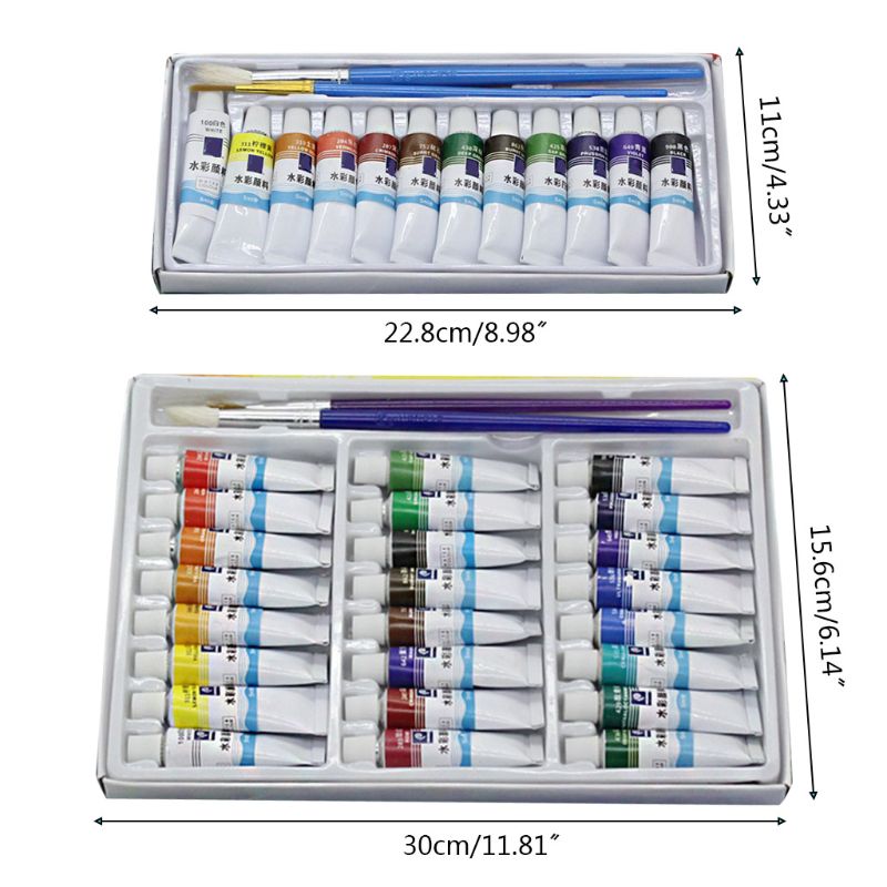 12ml 12/24 Colors Paint Tubes Drawing Painting Wat... – Grandado