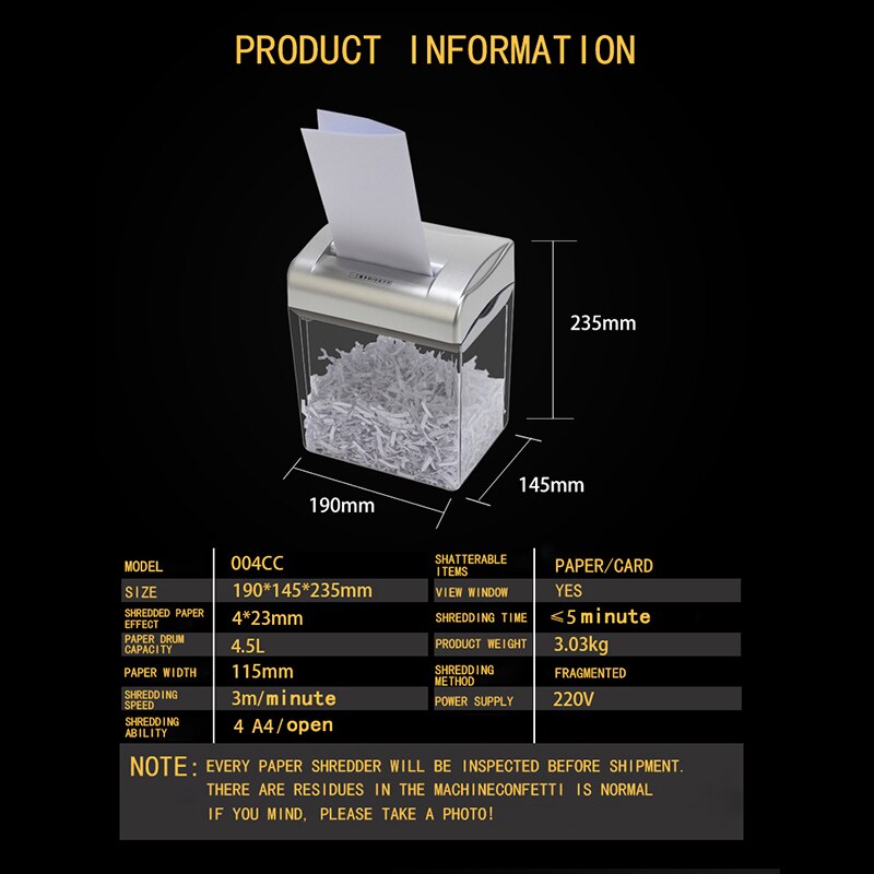 Mini Electric Paper Shredder Office Equipment Brok... – Grandado