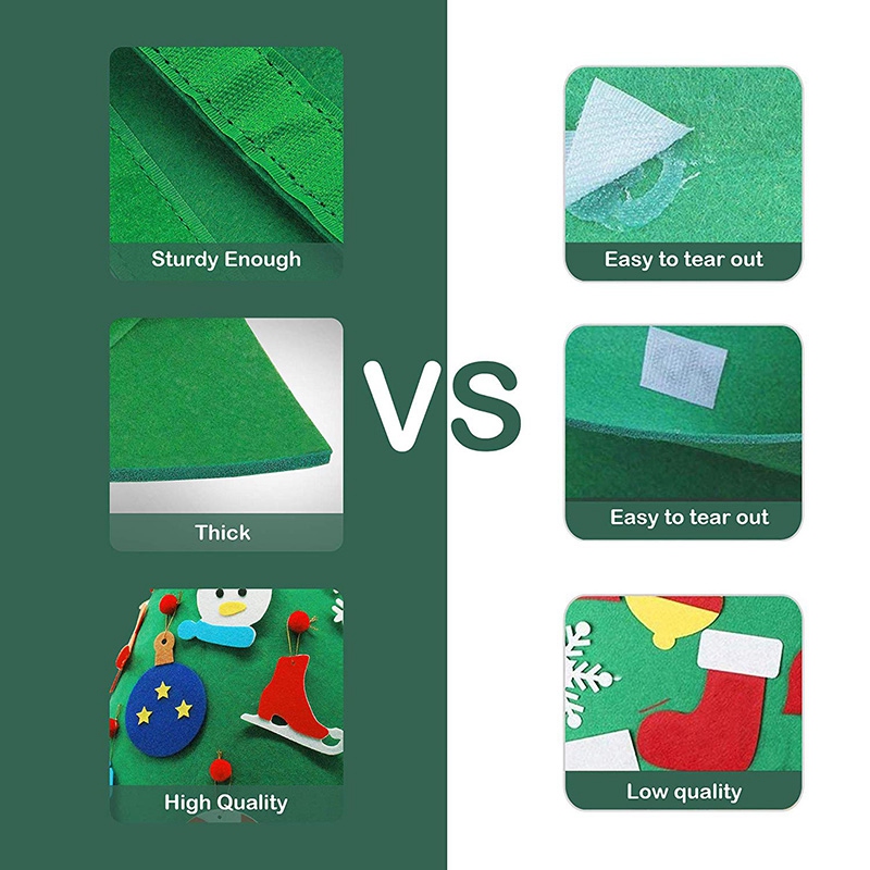 DIY Felt Christmas Tree with 22Pcs Ornaments 3D To... – Vicedeal