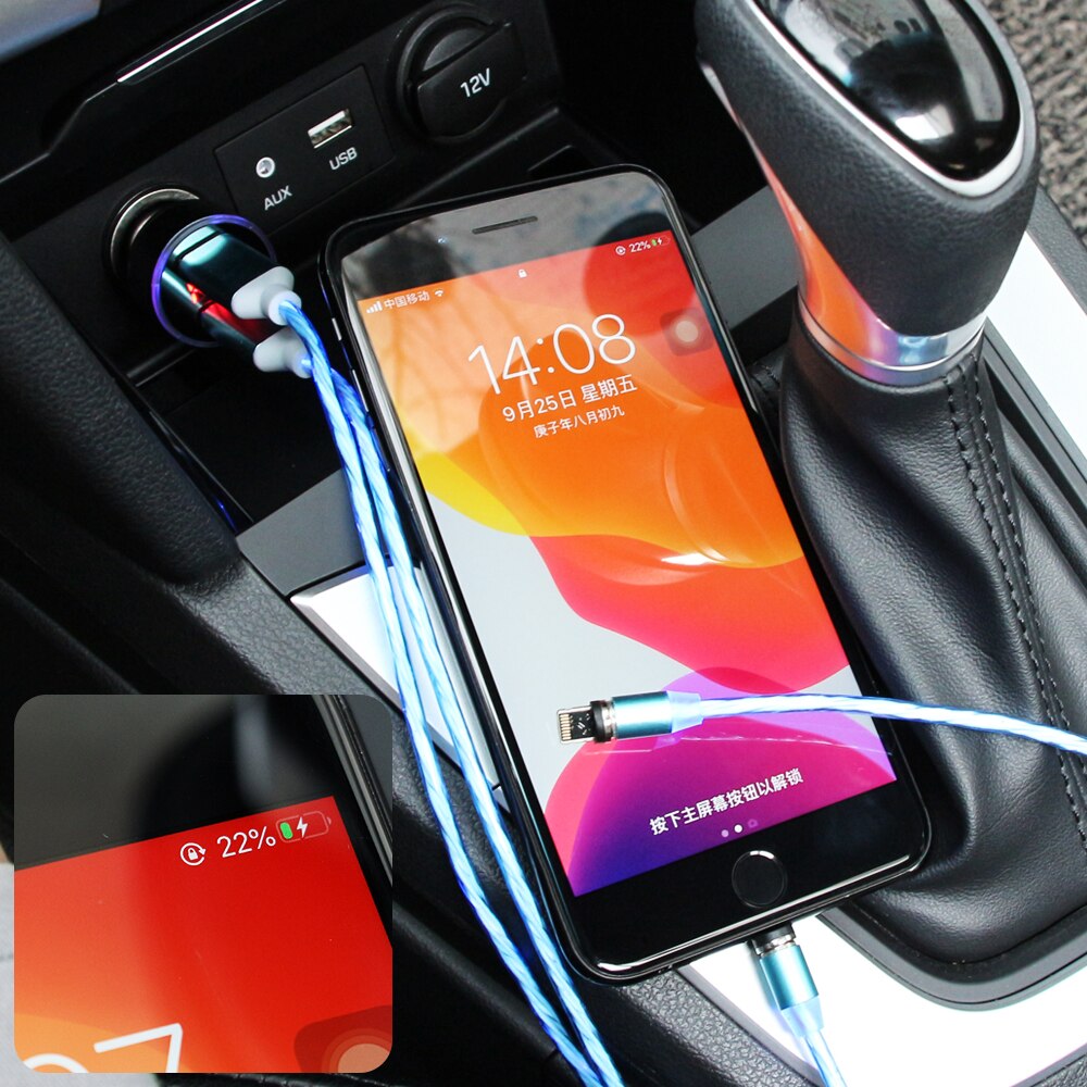 Autolader 5v 3.1a met led-display, universeel, dub... – Vicedeal