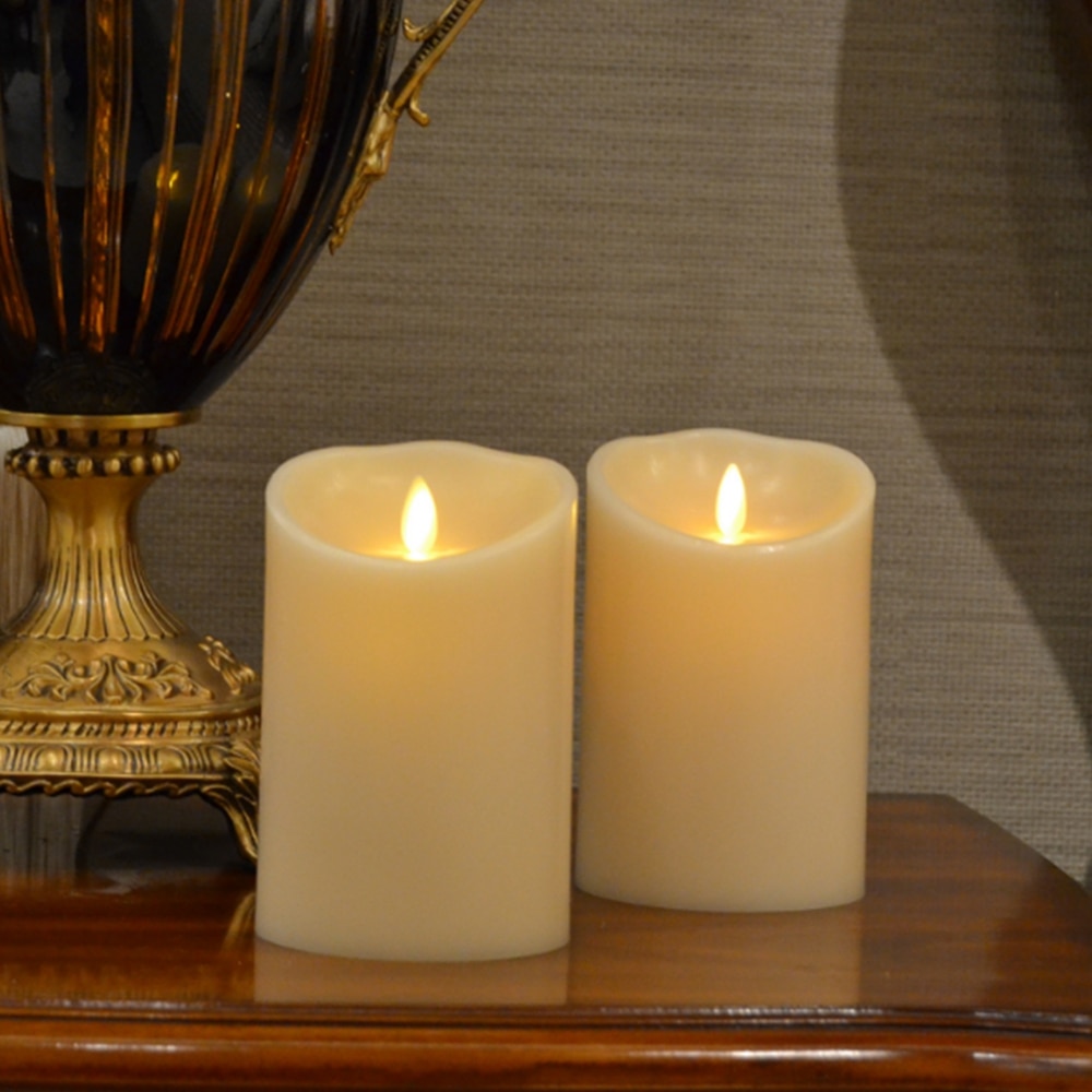 Ksperway Flameless LED Real Wax Candle with Moving... – Vicedeal