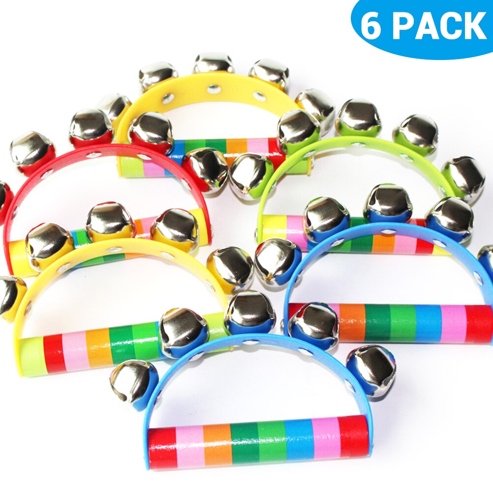 6Stck Regenbogen Griff Holz Glocken klimpern Stock... – Grandado