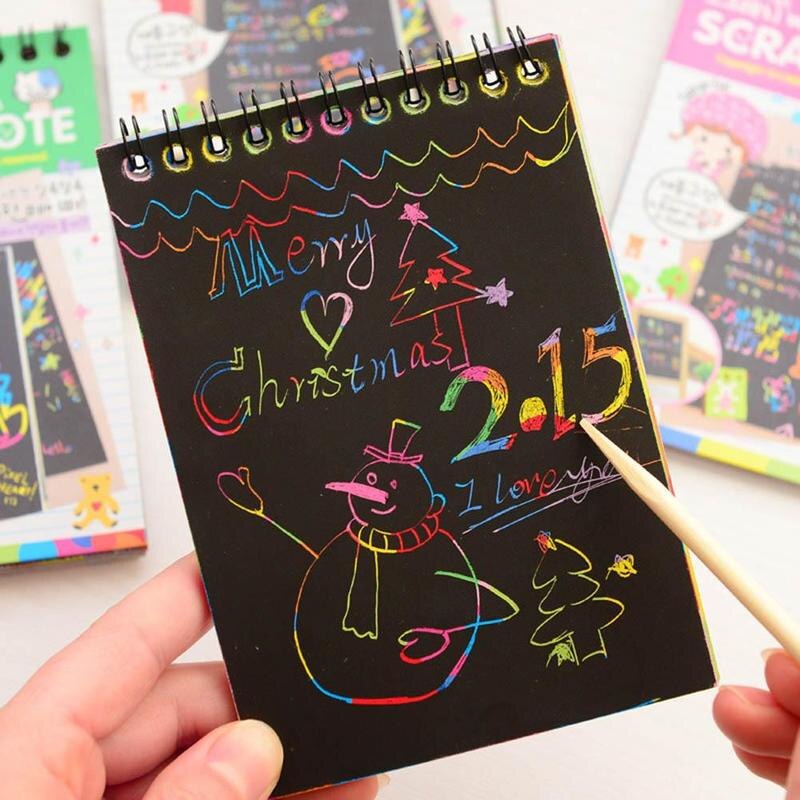 1 Boek 8 Vellen Kids Schilderen Set Kras Papier Kl... – Vicedeal