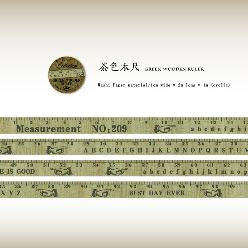 1Pc Tape Measure Series Masking Tape Kawaii Paper ... – Grandado