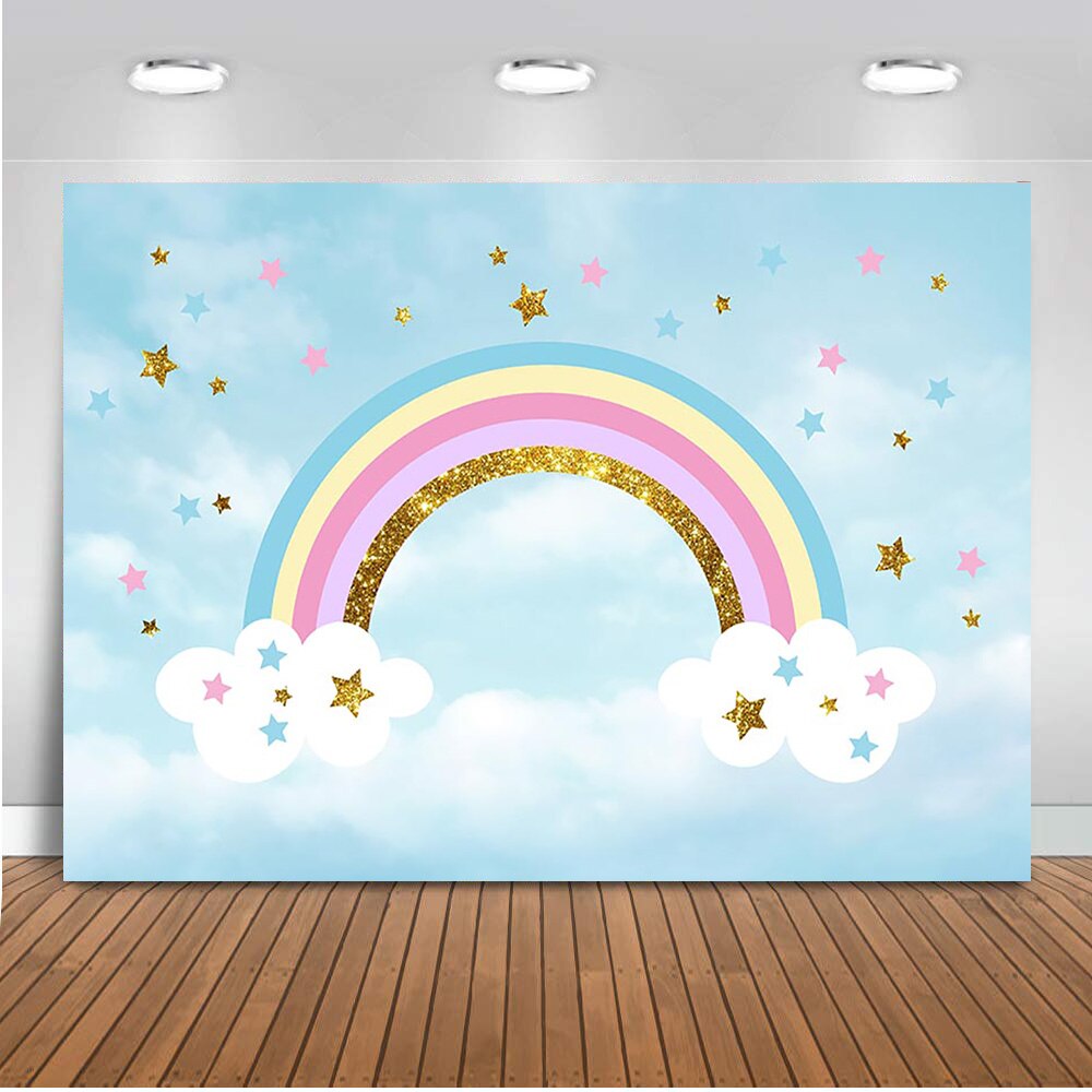 Rainbow Photography Backdrop for Photo Studio Blue... – Grandado