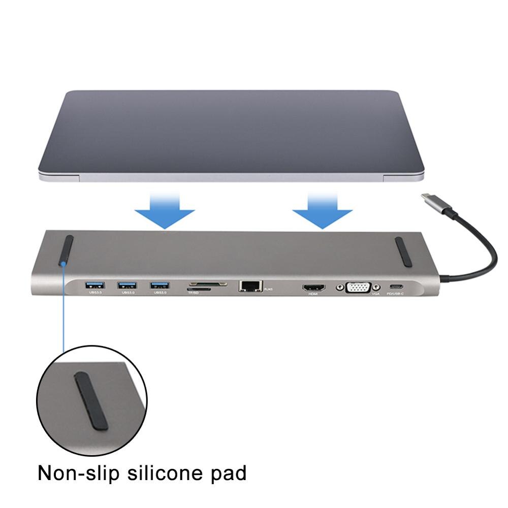 Usb c hub typ c till multi usb 3.0 hdmi vga rj45 ... – Vicedeal