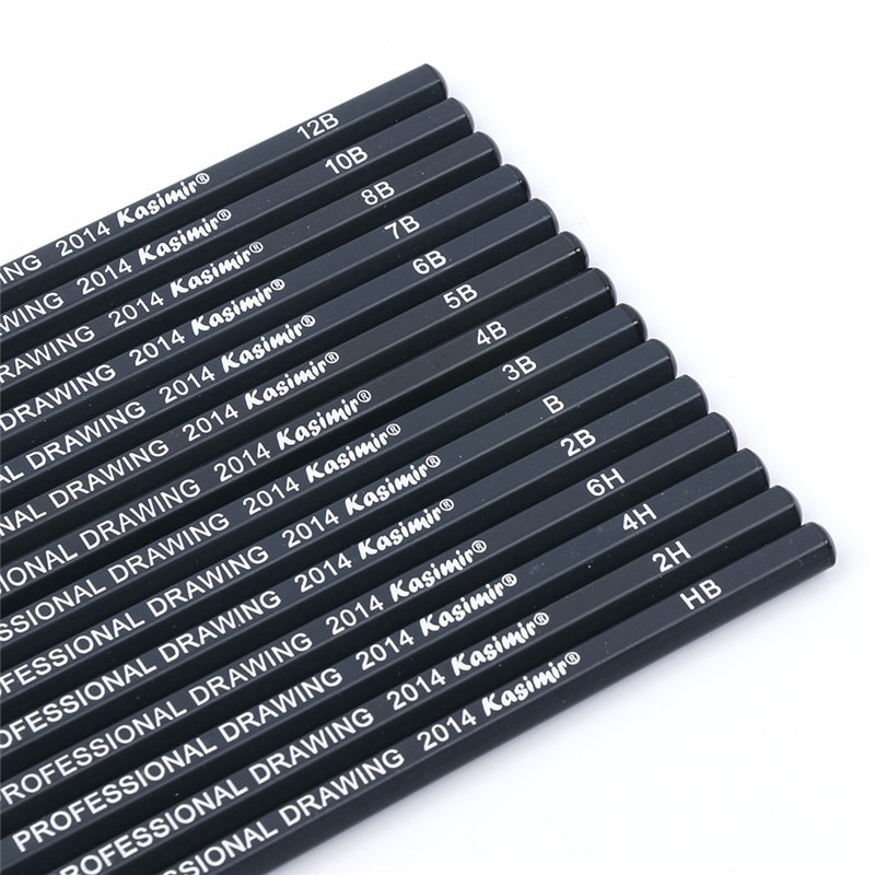 14 Pcs Sketch Drawing Pencils Set 12B 10B 8B 7B 6B... – Grandado