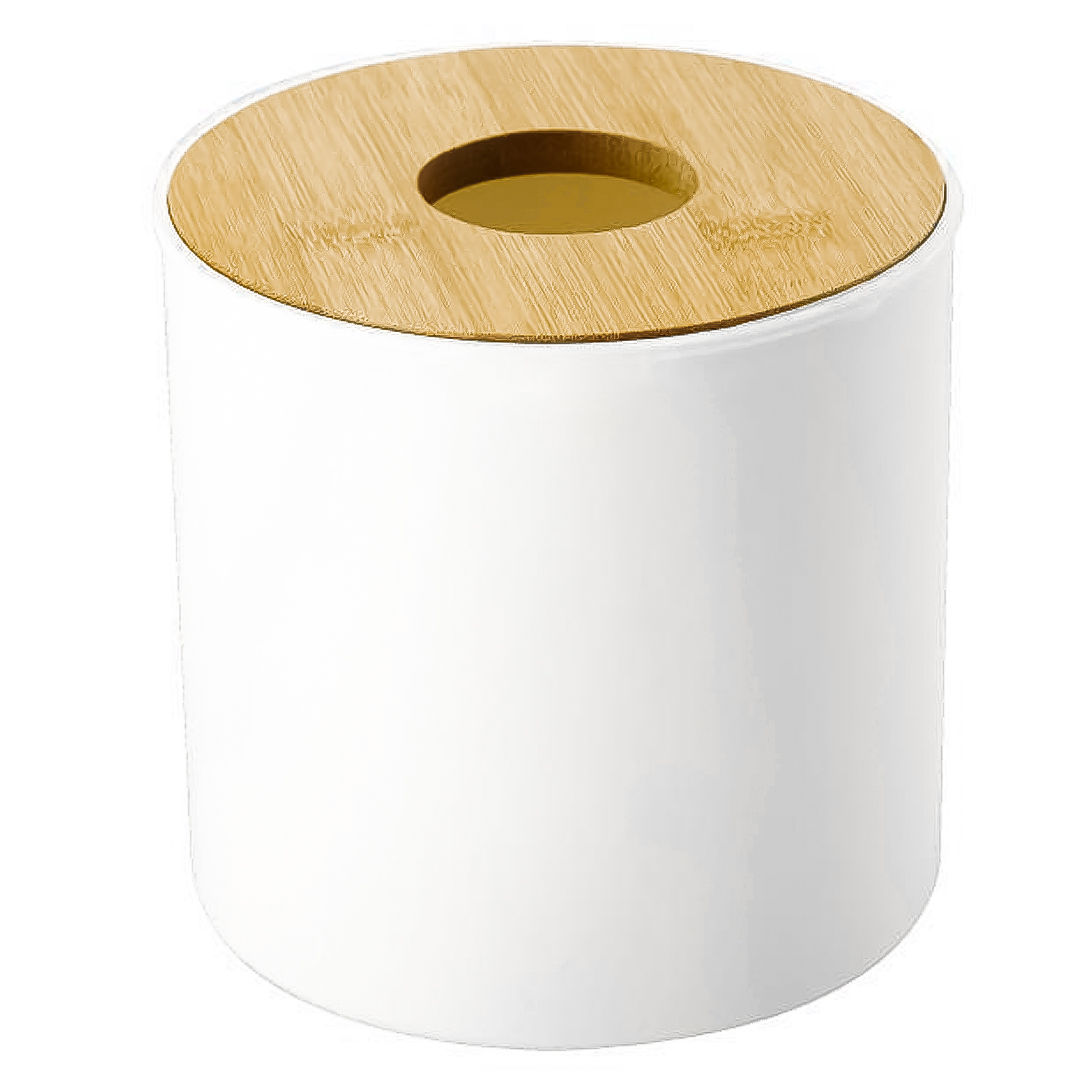 Round Bamboo Cover Tissue Box Modern Brief Toilet ... – Vicedeal