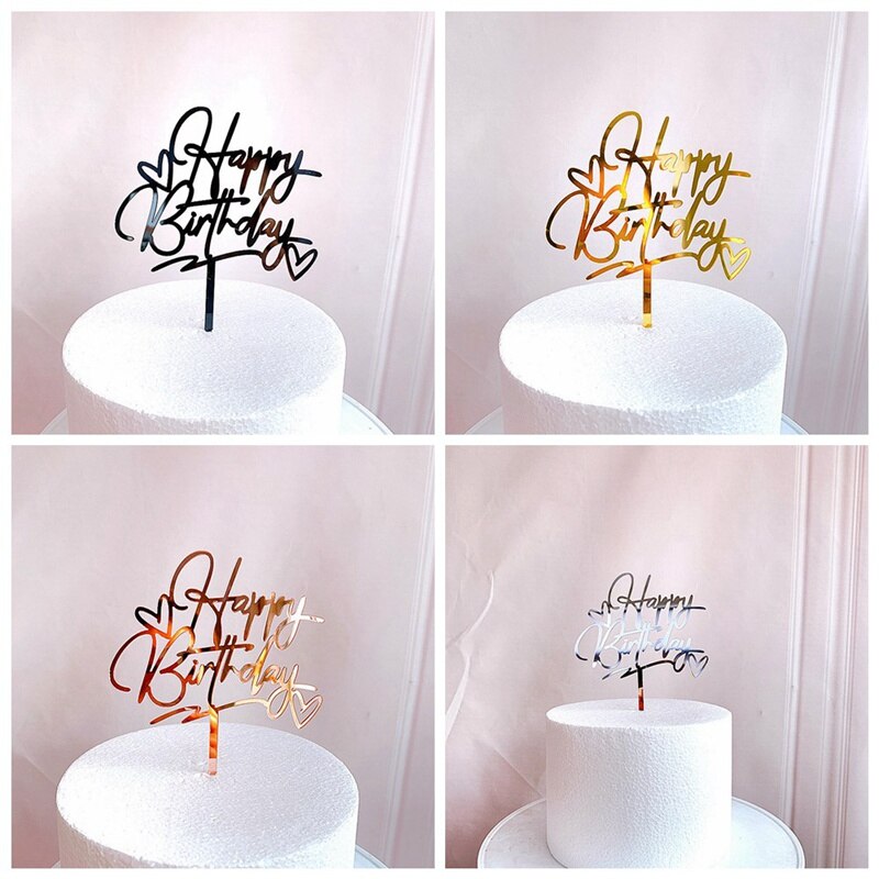 Cake Flags Happy Birthday Anniversary Cake Topper ... – Grandado