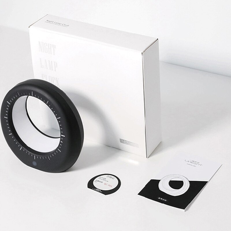 Simple Hidden Moon Night Light Alarm Clock USB Rec... – Grandado