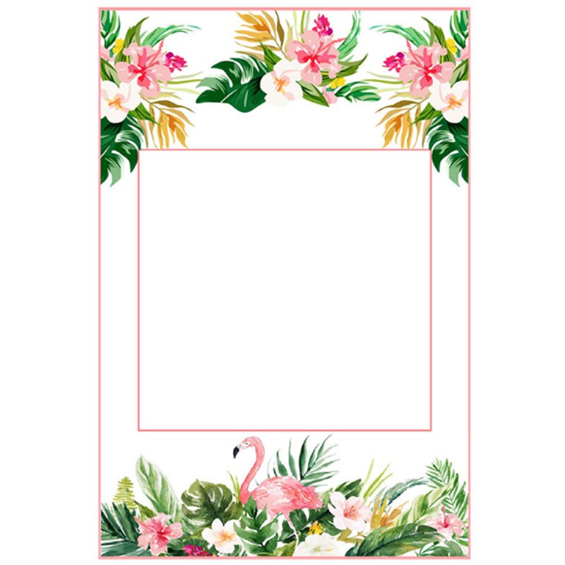 1pc Summer Flamingo Photo Frame Paper Photo Booth ... – Grandado