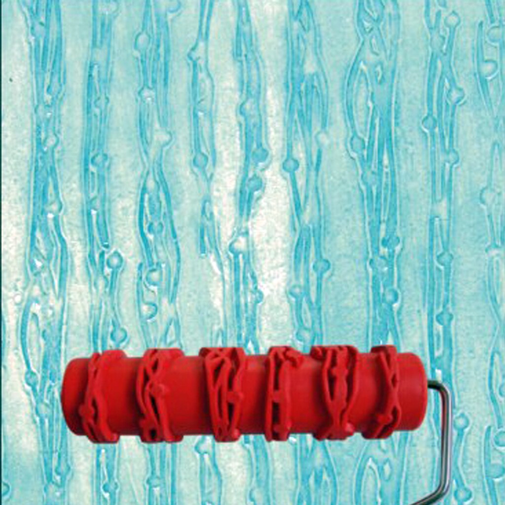 7" Inches Wall Paint Rollers Red Rubber DIY Emboss... – Vicedeal