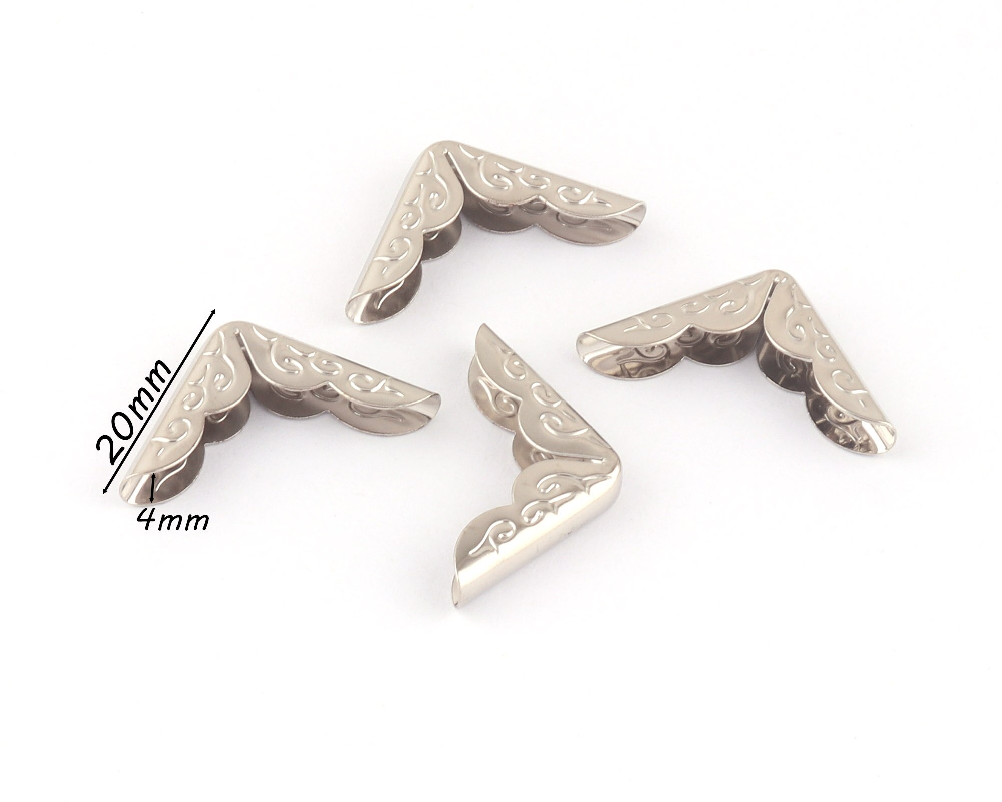 20mm Silver Jewelry Corner Protection Vintage Patt... – Grandado