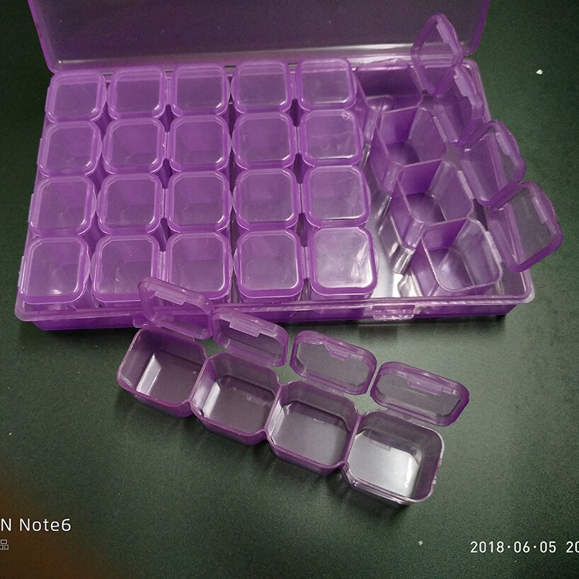 Purple Color Storage Box 28 Slots Adjustable Plast... – Grandado