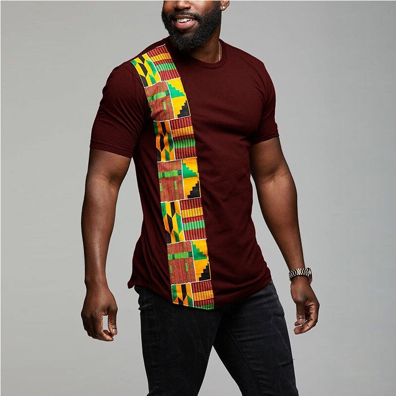 Ankara Kente Kitengi Afrikaanse Print Mannen T-shi... – Vicedeal