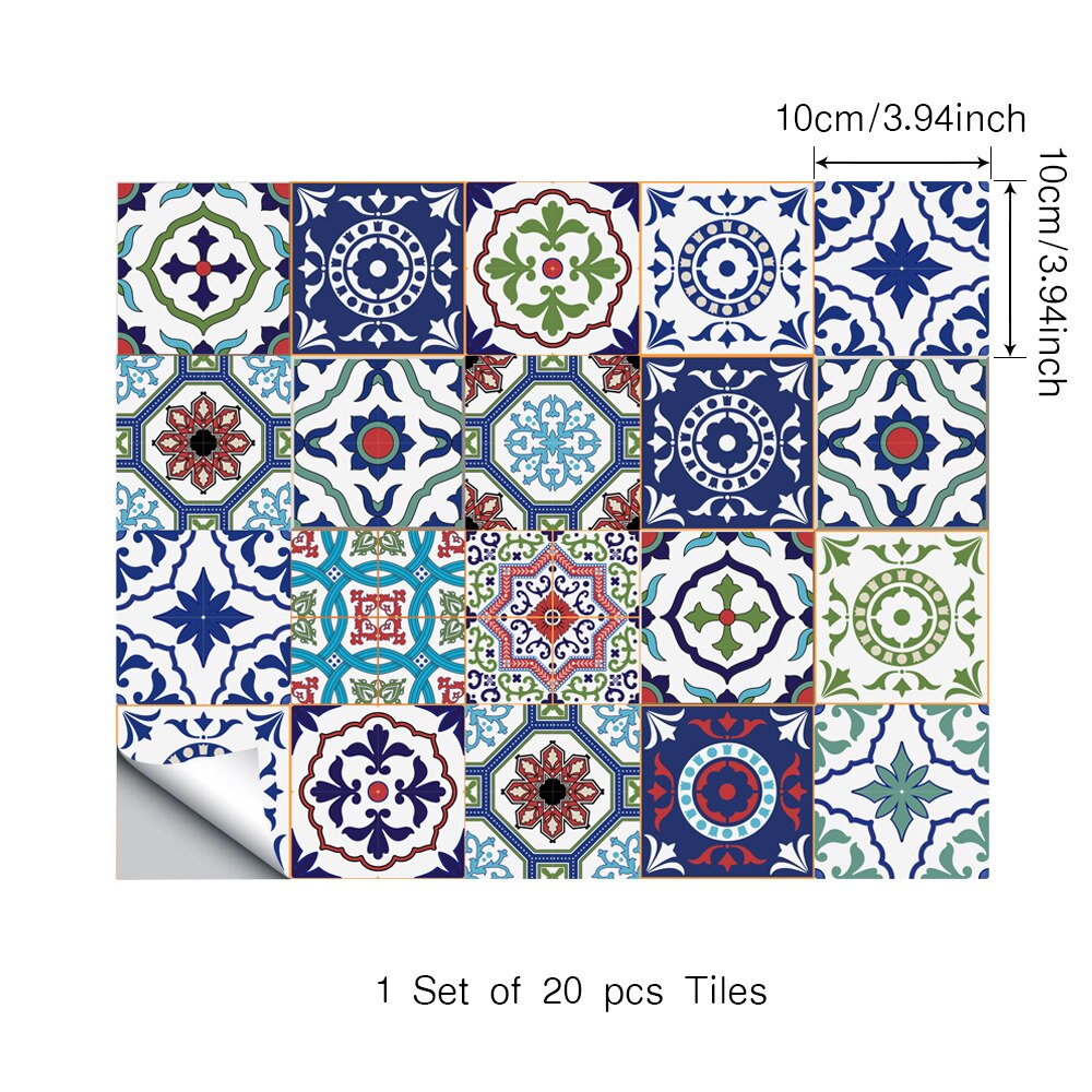 20Pcs Mozaïek Tegel Baksteen Behang Retro Muurstic... – Grandado